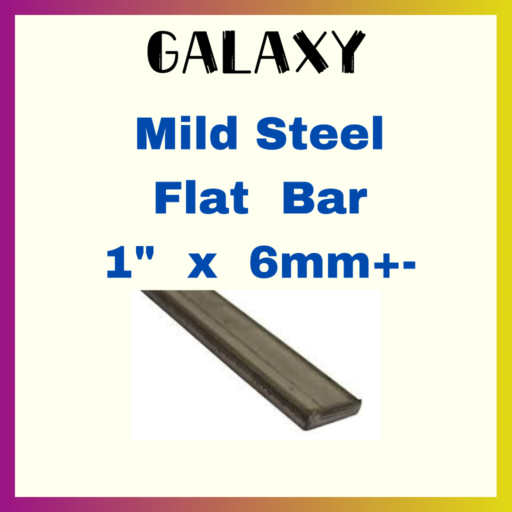 Flat Bar Mild Steel 1" ( 25mm ) x 6mm+- Thickness / Besi Flat Bar ...