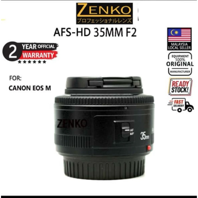 ZENKO JAPAN 35mm F/2 SPECIAL EDITION FOR CANON EOS M50/M50 MARK II (2 ...