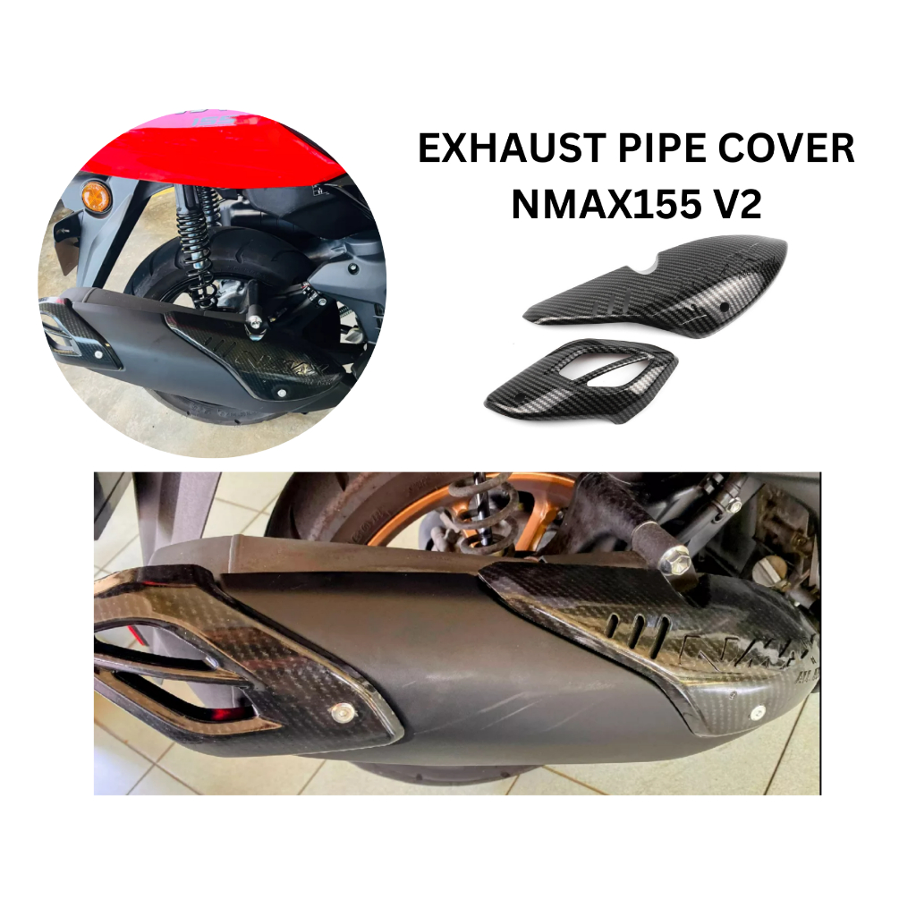 Yamaha NMAX155 2020 V2 Motor Exhaust Pipe Cover Carbon NMAX155 V2 Body ...