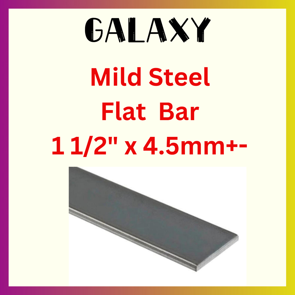 Mild Steel Flat Bar 1 1/2" ( 38mm ) x 4.5mm+- Thickess / Solid Metal ...
