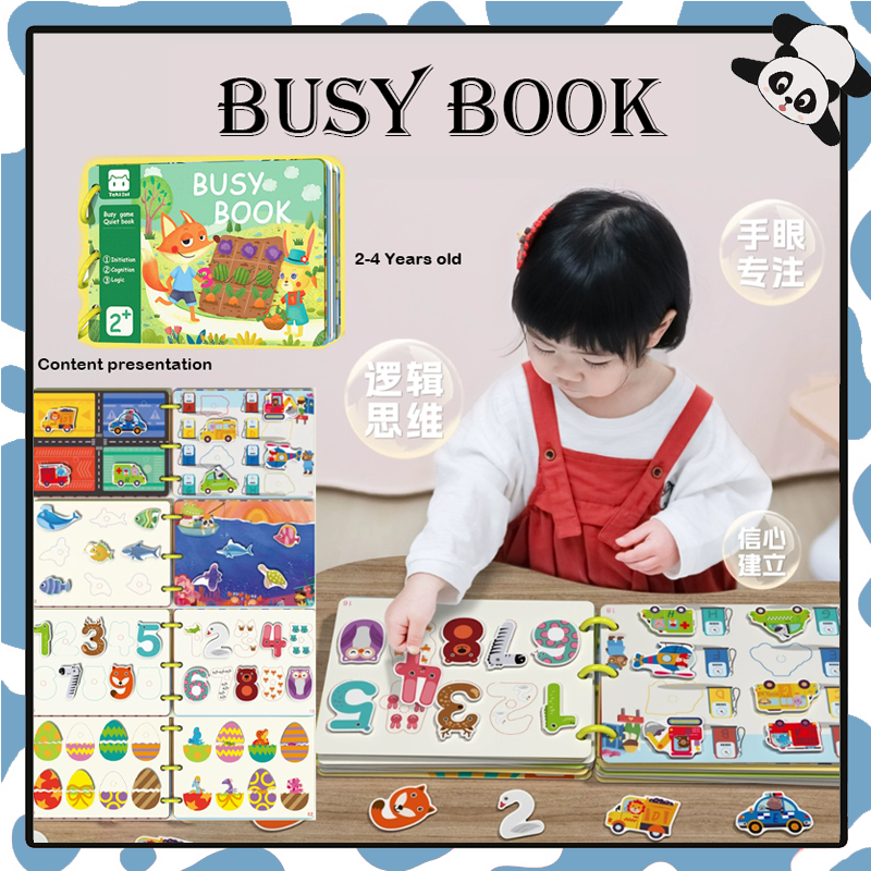 Busy Book 2 Years Old Quiet Book Sticker Books Enlightenment Book Kids ...