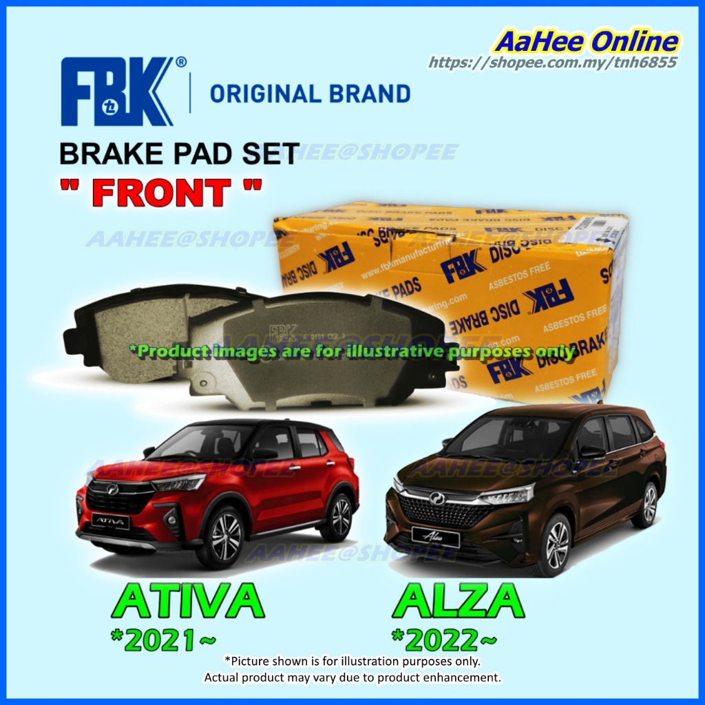 Perodua ATIVA D55L ALZA 2022 D27A Front Brake Pads Depan Brek Pad FBK ...