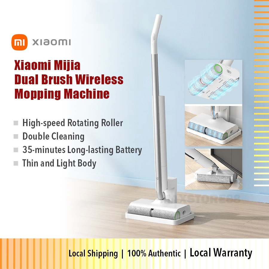 Xiaomi Mijia Dual Brush Wireless Mopping Machine Double Mop Stick ...
