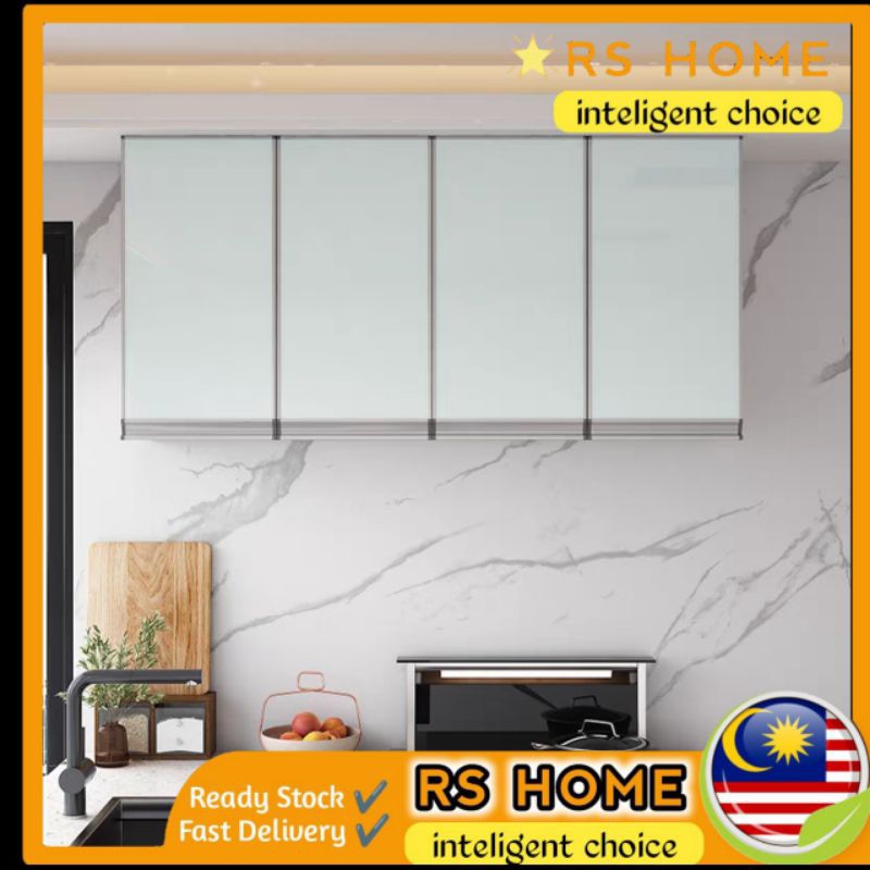 Ready Stok Kabinet Dapur Gantung dinding Premium Kaca dengan Rangka ...