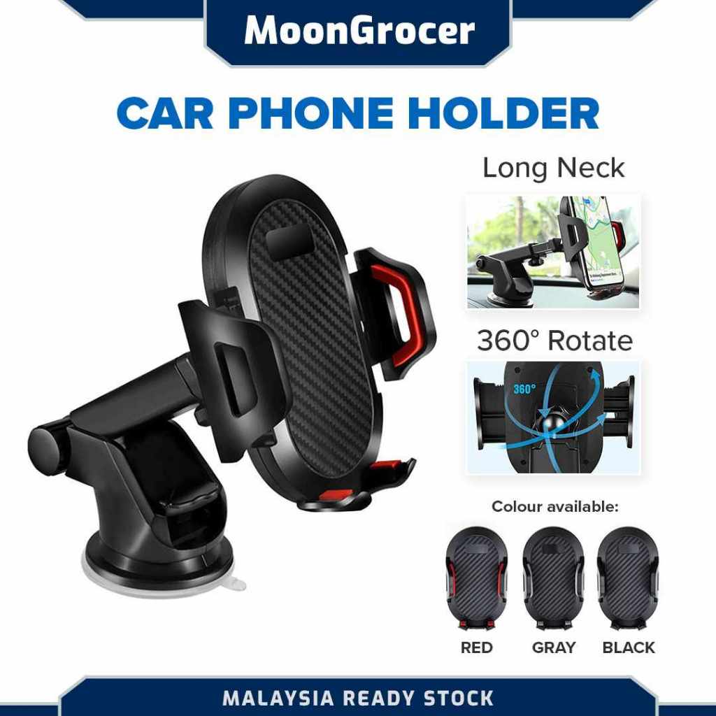 Universal 360° Long Neck Car Phone Holder Mobile Phone Stand Windshield ...