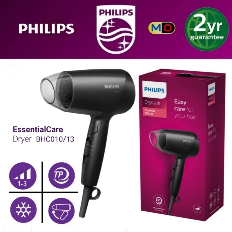 Philips EssentialCare Compact Hair Dryer BHC010/13 | Shopee Malaysia
