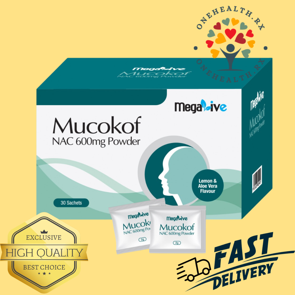 MEGALIVE Mucokof NAC 600mg Powder 30 sachets | Shopee Malaysia