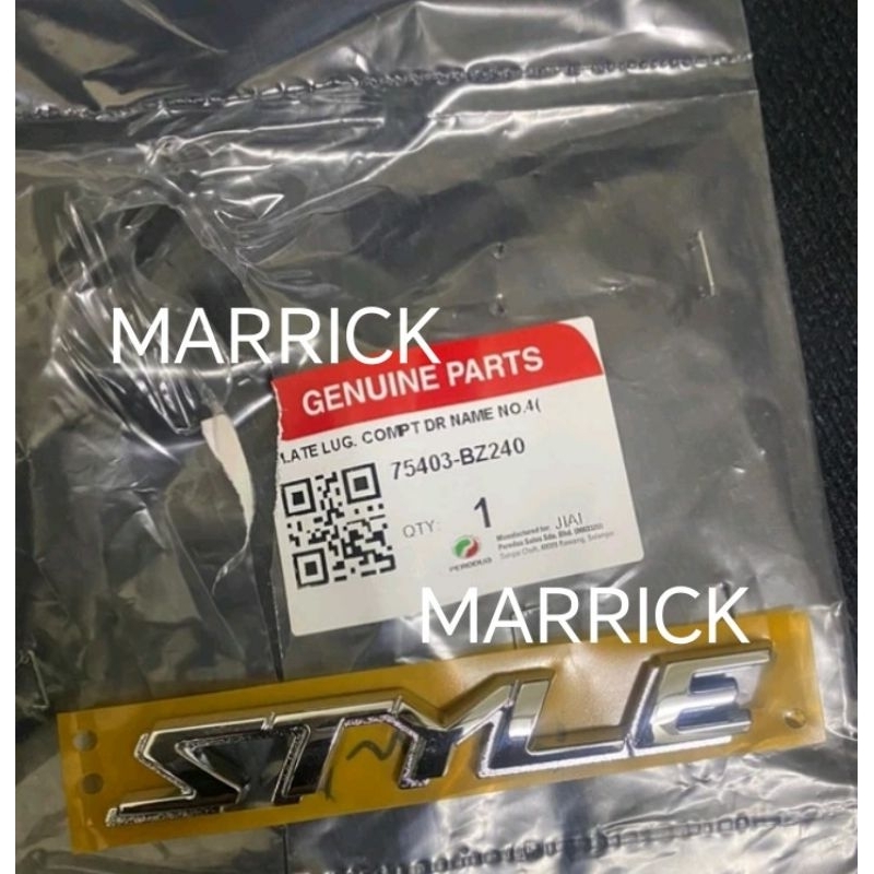 Perodua Axia rear emblem STYLE Genuine | Shopee Malaysia