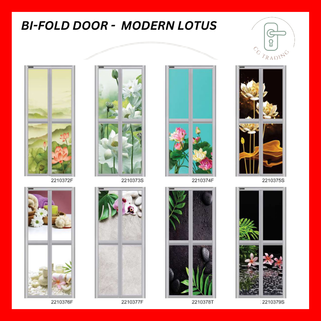 BI-FOLD DOOR - MODERN LOTUS | Shopee Malaysia