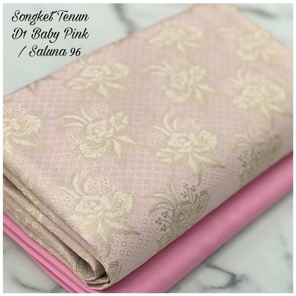 Songket Tenun Asli Matching Kain Plain Royal Saluna Open Meter Kain ...