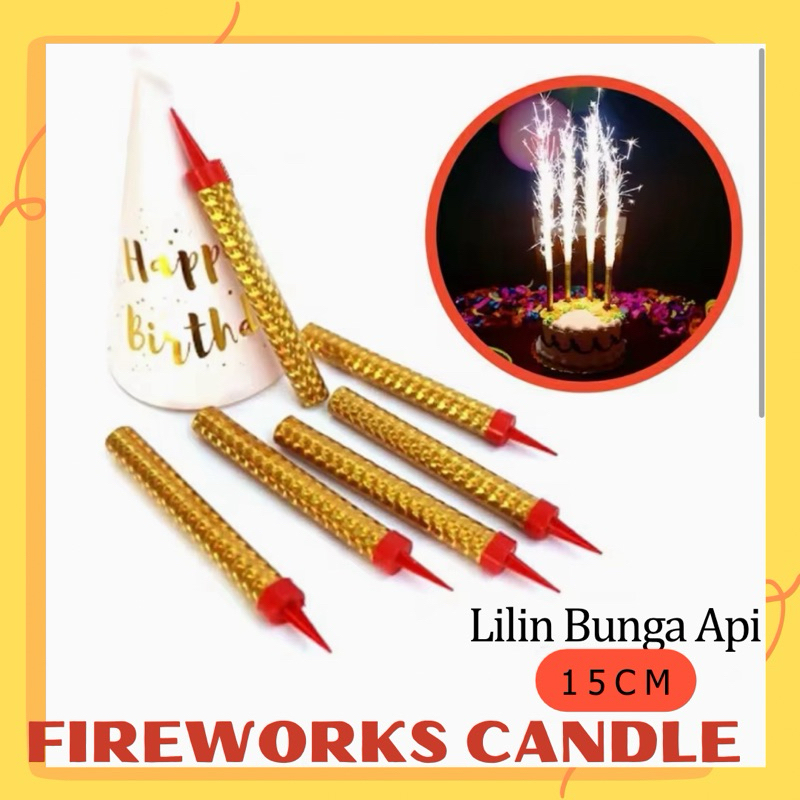 🔥Ready Stock🔥1psc Fire Spark Candle Birthday Lilin Api Firework Candle ...