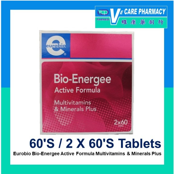 Eurobio Bio-Energee Active Formula Multivitamins & Minerals Plus ...