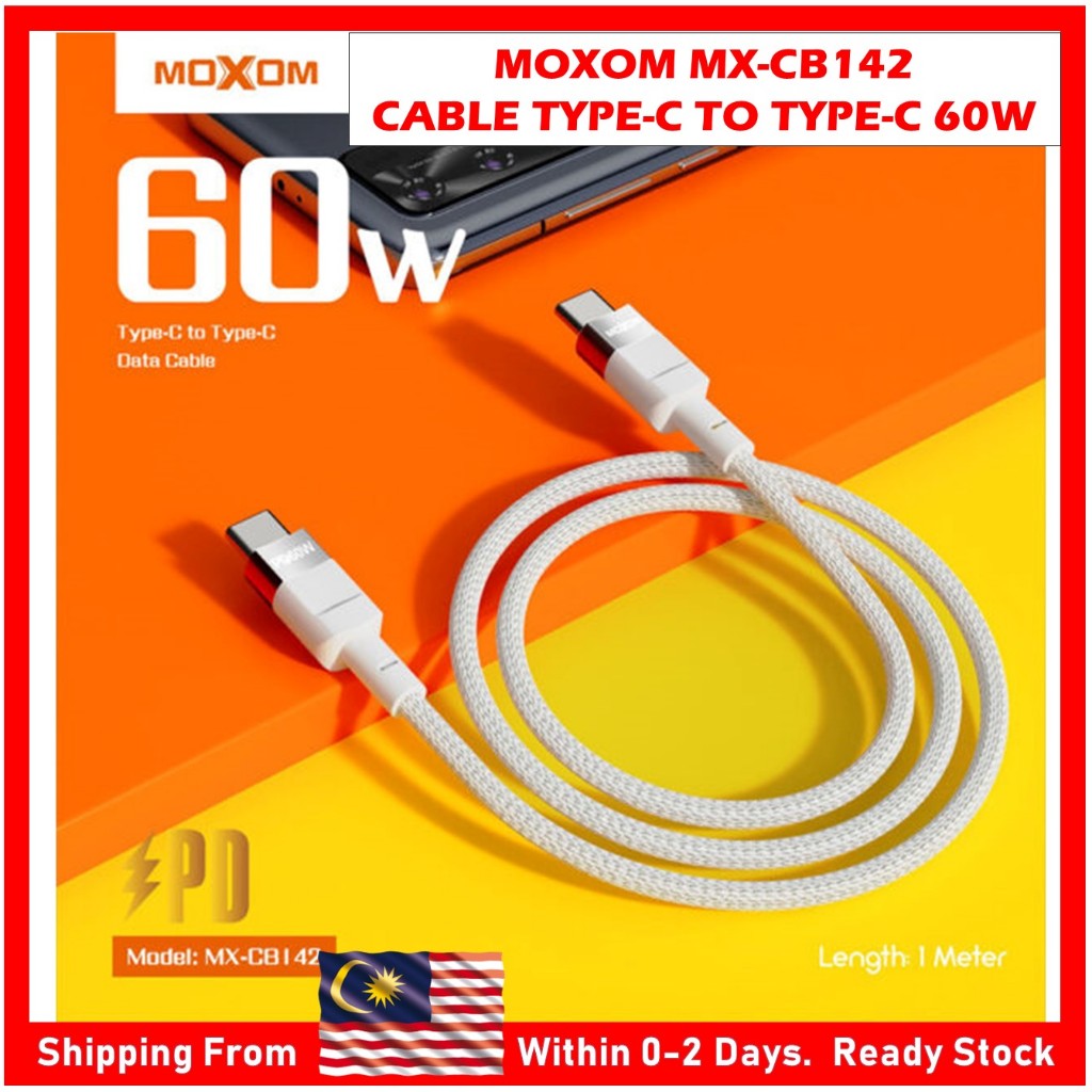 ORl NGS Brand Moxom MX-CB142 60W Premium PD Type-C to Type-C Data Cable ...