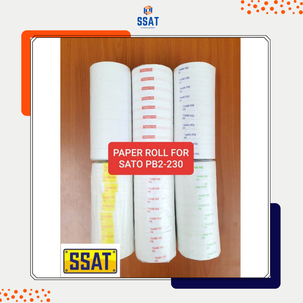 [READY STOCK] SATO PB PB2 HAND LABELLER STICKER PRICE TAG LABEL PRINTED ...