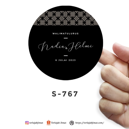 New Design | Design Songket | Sticker Kahwin 100pcs / Wedding Sticker ...