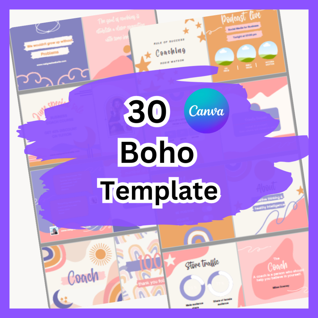 30 Boho Templates [Canva Template] | Shopee Malaysia