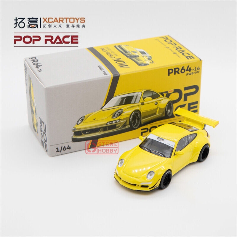 POP RACE 1/64 PORSCHE RWB 997 DUCK WING YELLOW | Shopee Malaysia