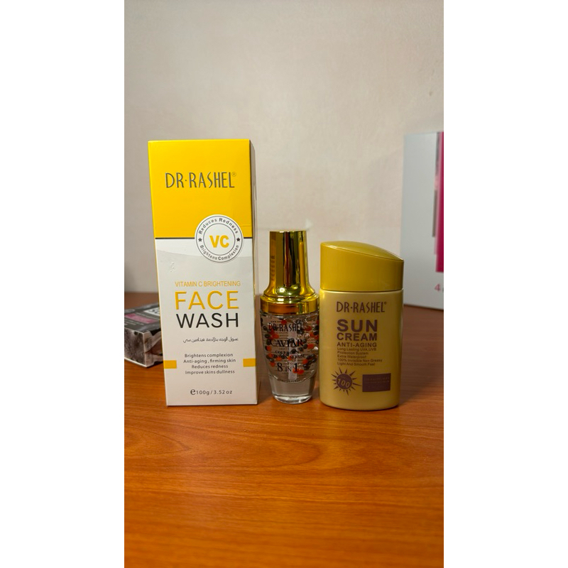 SET JERAGAT DR RASHEL ( FACIAL WASH , SERUM CAVIAR , SPF 100) | Shopee ...