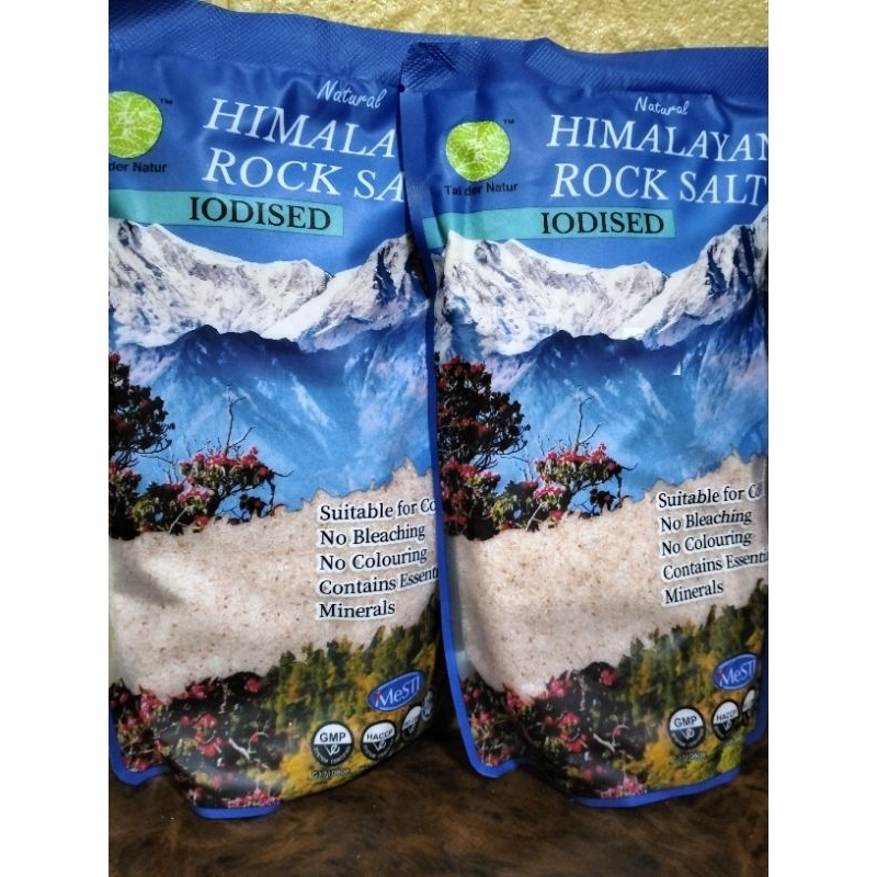 Himalayan Rock Salt Iodised 500 gram/ Garam Bukit Himalaya | Shopee ...