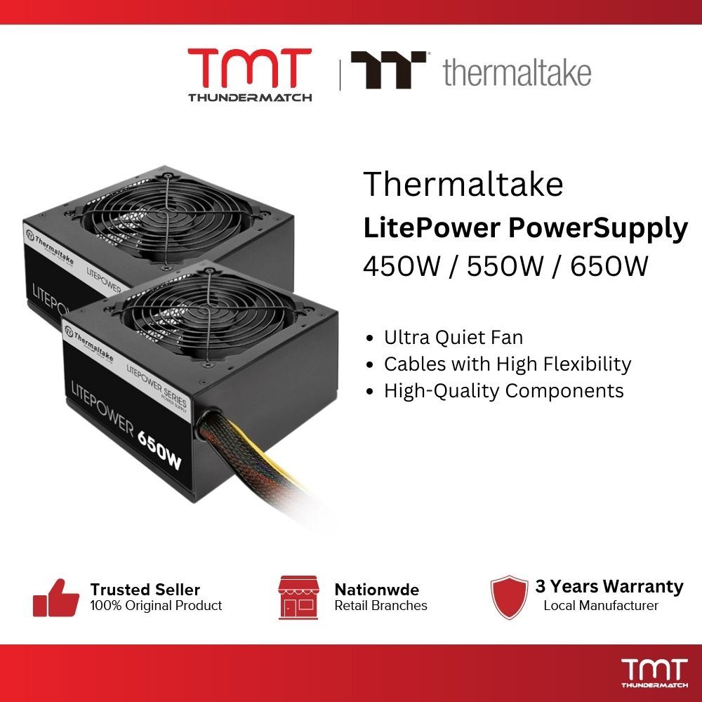 TMT Thermaltake LitePower 450W / 550W / 650W Power Supply | Shopee Malaysia