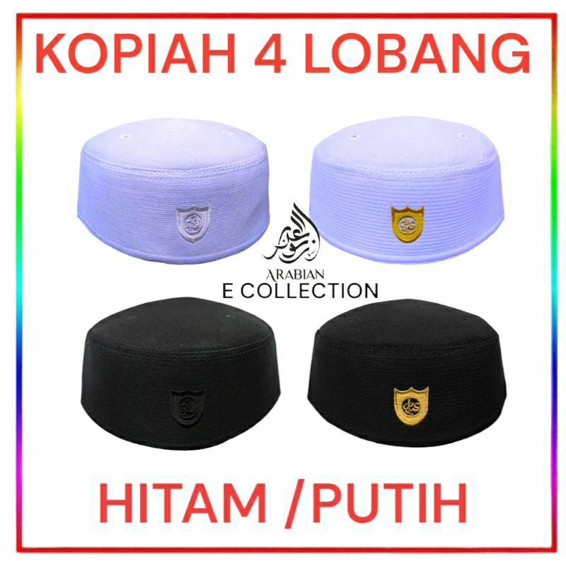 KOPIAH 4 LOBANG KOPIAH TAHFIZ KOPIAH TEBAL THAILAND SAIZ (21-24 ...