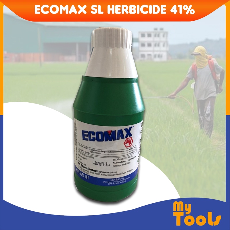 1 Liter Ecomax SL Herbicide 41% Class 3 Racun Rumput Rumpai Weeds ...