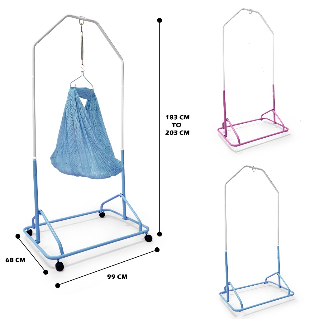 CANDY FOLDABLE BASE SPRING COT RACK BABY CRADLE STAND FULL SET AYUNAN ...