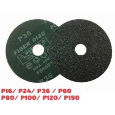 (50pcs) 4Inch Fiber Sanding Disc Grit P24-P240 Black / Maroon 100mm ...
