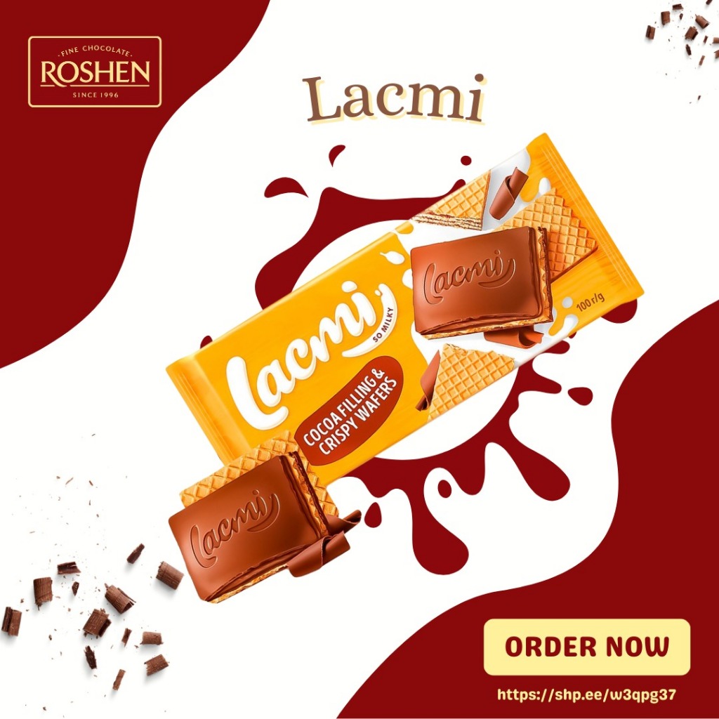 Roshen Milk Chocolate Lacmi with Milk Fillings and Wafers | Shopee Malaysia