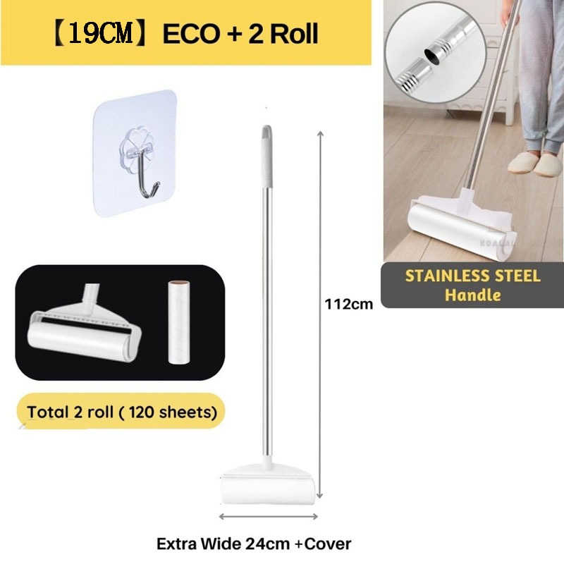 Dust roller Detachable Long Pole Sticky Lint Roller roller stick dust ...