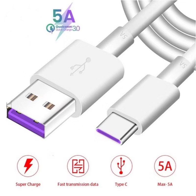 Original Type C 5A Data Charging Cable 2M (Super Charge Type-C 5.0A ...