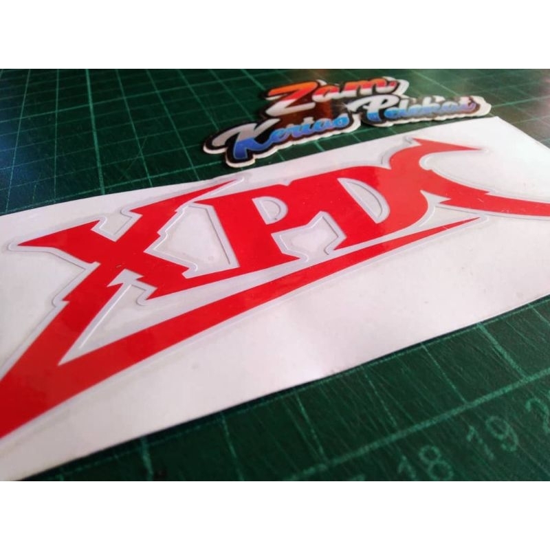STICKERS XPDC MERAH PUTIH STICKER CUTTING STICKER MOTOR | Shopee Malaysia