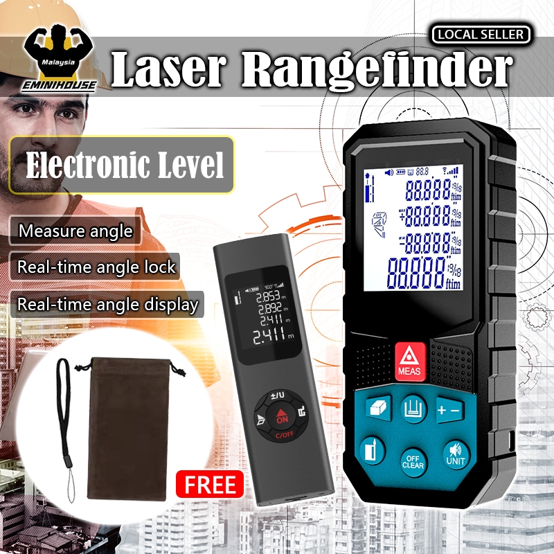 Laser Rangefinder Smart LCD Distance Meter Digital High Precision ...