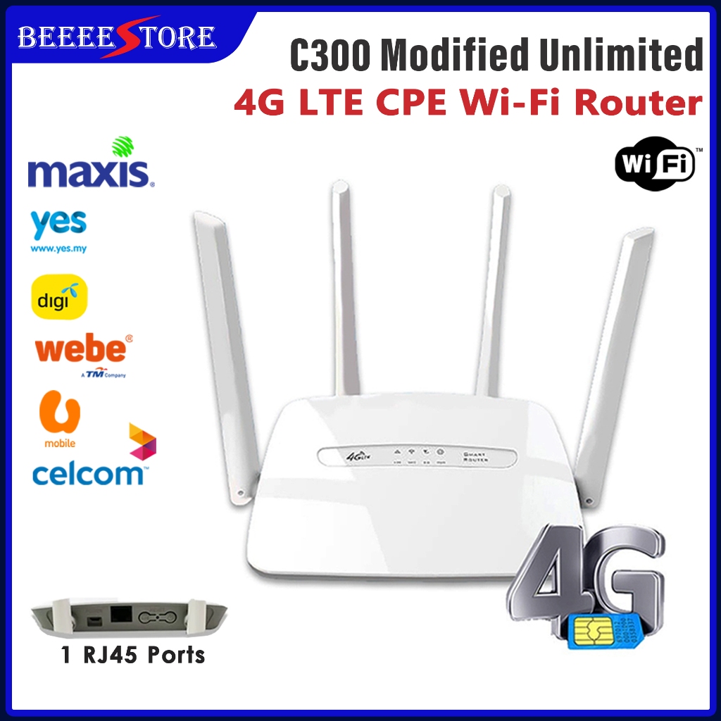 Modified Smart Router 4G CPE C300 SUPPORT UNLIMITED SIM CARD HOTSPOT ...