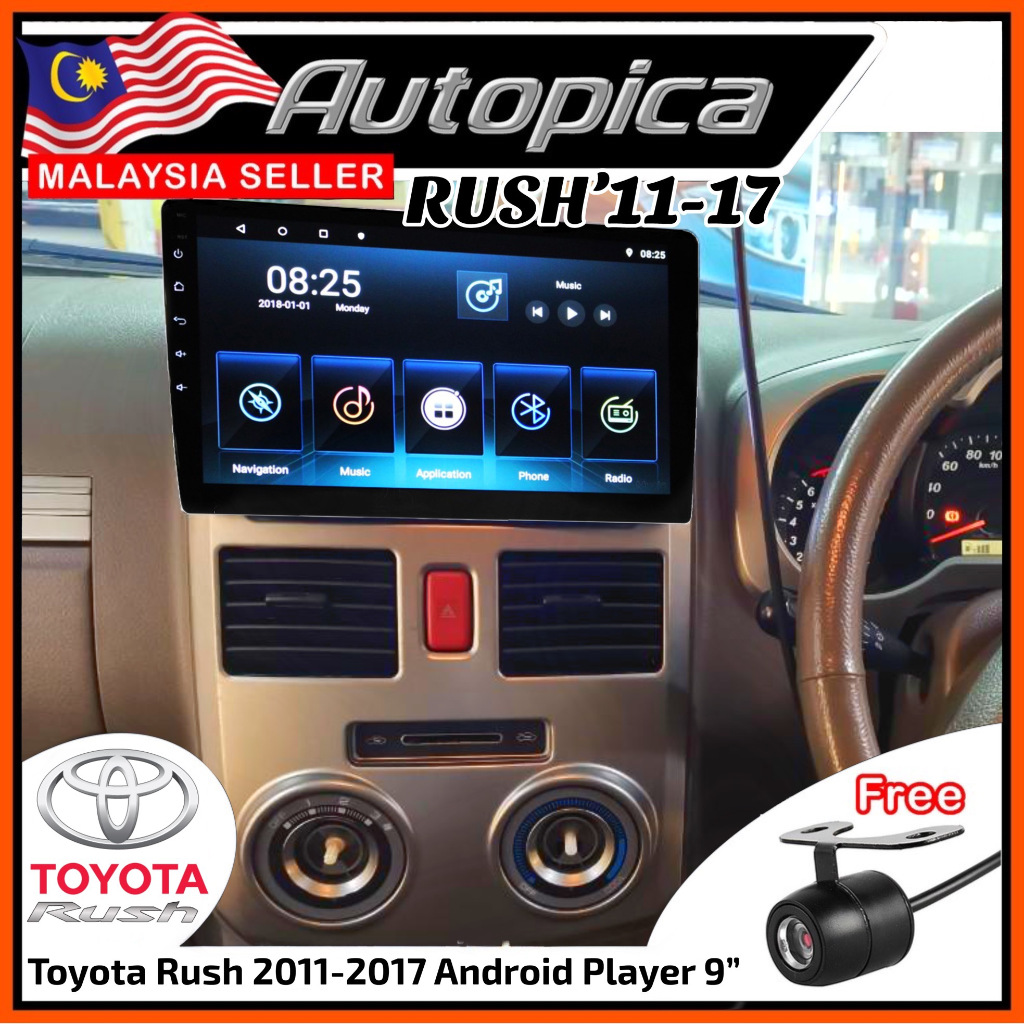 Toyota Rush 2011-2017 Allwinner 8163 / T100 / P15 Quad Core 9" IPS Screen Android Player Car ...