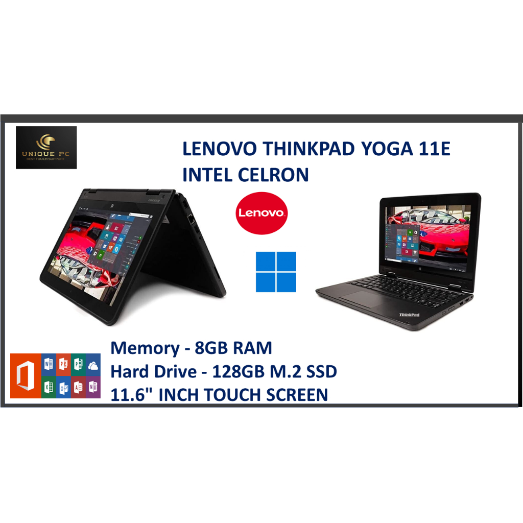 Laptop Lenovo ThinkPad Yoga 11e, 8GB Ram 128GB SSD Touchscreen Notebook ...