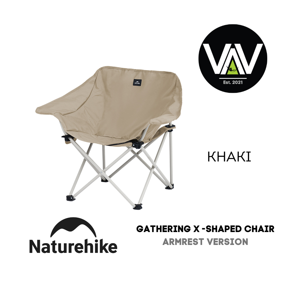 NATUREHIKE Gathering X-shaped Chair (Armrest Version) | Shopee Malaysia