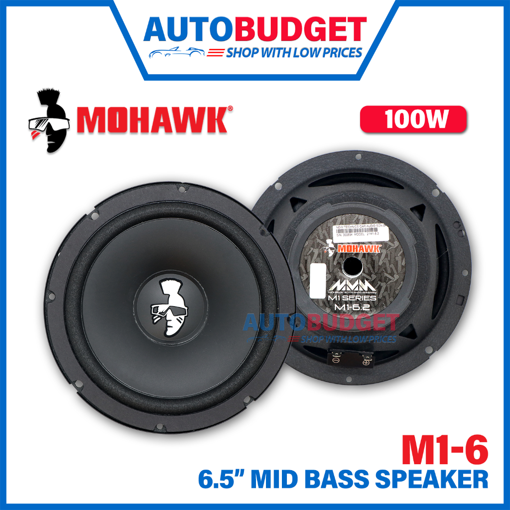 MOHAWK MS-6 6.5 Inch Mid Bass Speaker 6.5" Bass Mid Speaker Audio Pintu ...