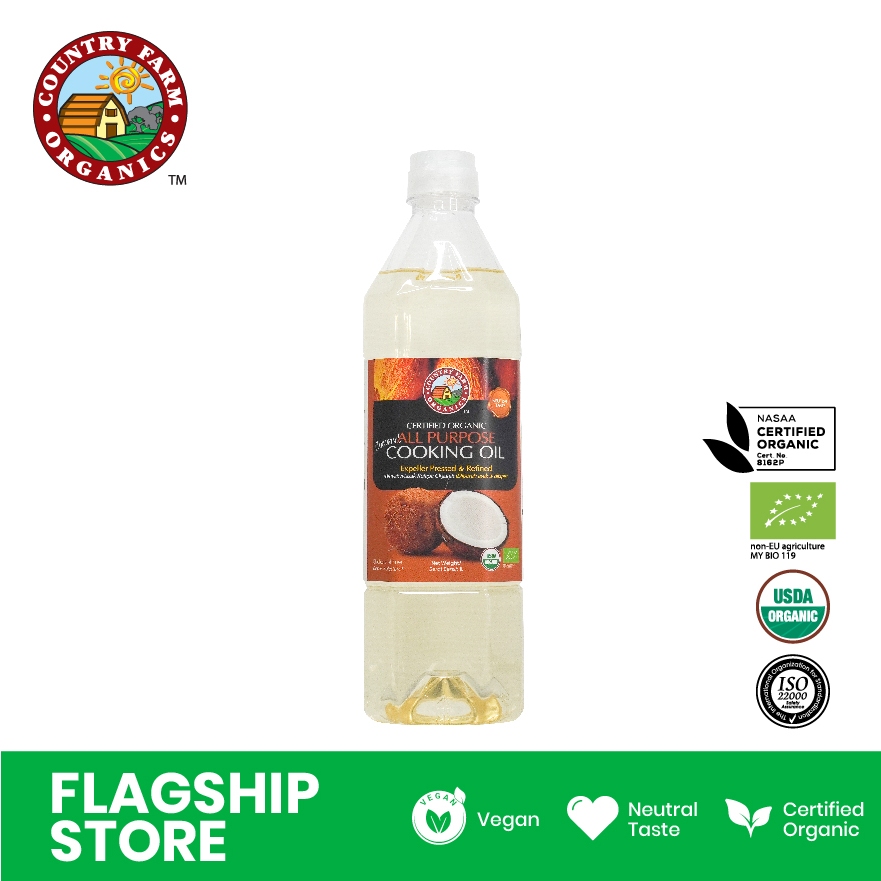 Country Farm Organics Certified Organic Coconut All Purpose Cooking Oil ...