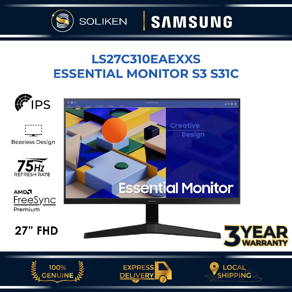 Samsung 24" /27" LS24C310EAEXXS /LS27C310EAEXXS S3 S31C 75Hz 5MS FHD ...