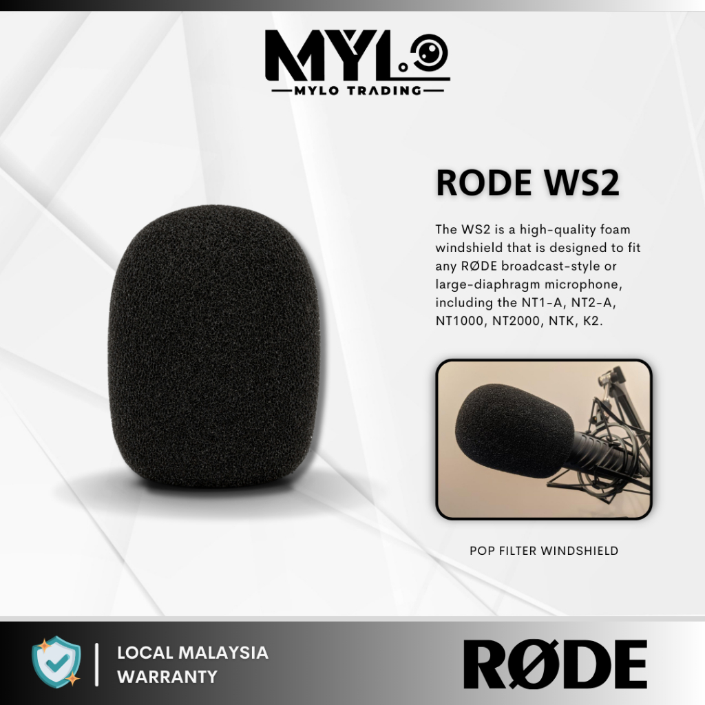 Rode WS2 Pop Filter | Wind Shield | Shopee Malaysia