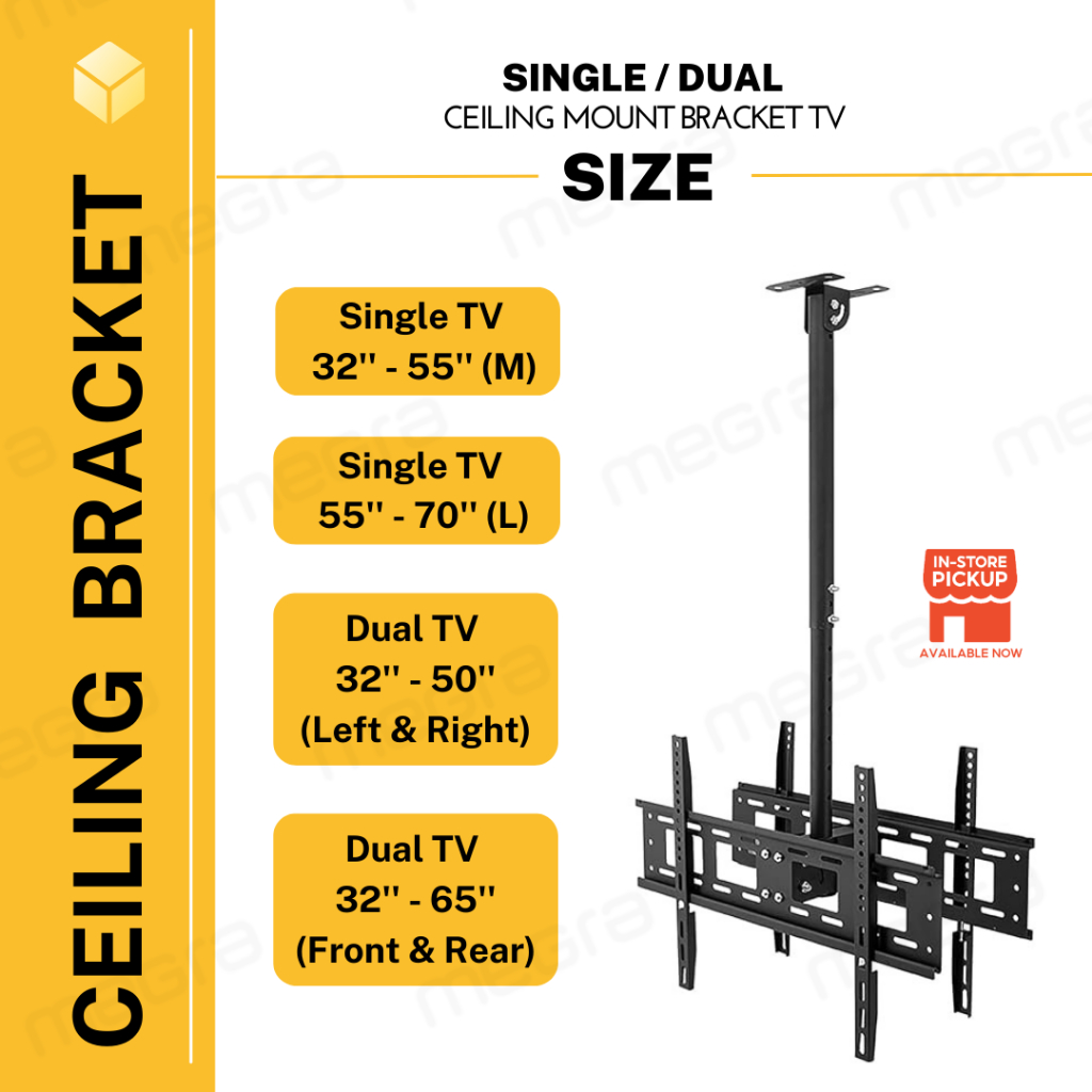 Ceiling Bracket LED TV Wall Mount Bracket / Dual TV Ceiling Mount ...