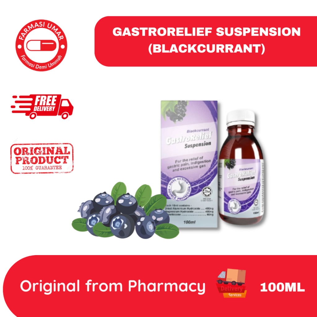 Gastrorelief Suspension 100ml (untuk gastrik, ketidakhadaman, pedih ulu ...