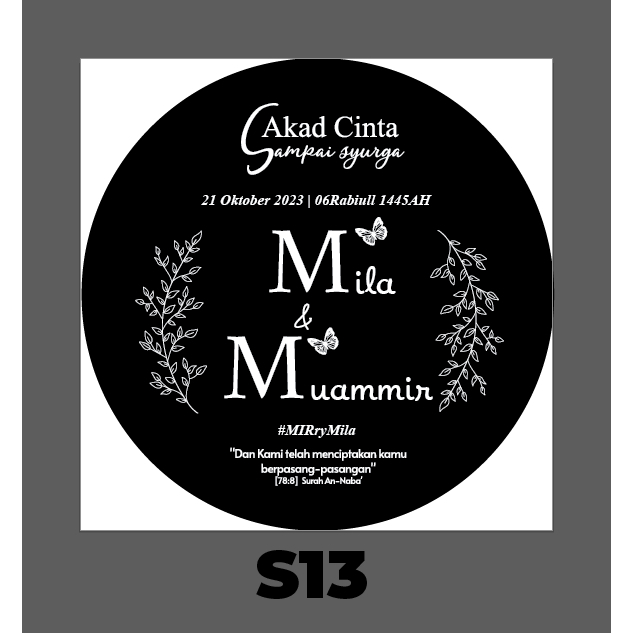 STICKER CERMIN KAHWIN BULAT | Shopee Malaysia