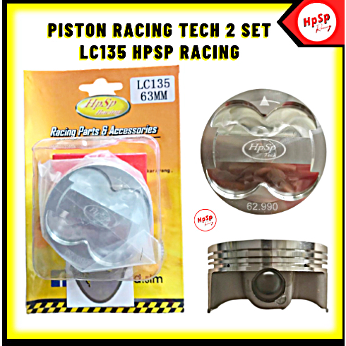 HPSP PISTON RACING TECH 2 SET LC135 Y15ZR [ 63mm 65mm 66mm ] 100% ORIGINAL RACING RED LEO SCK ...
