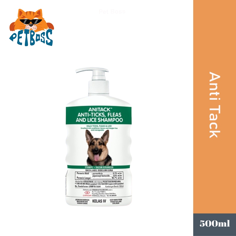 CANAAN Anitack Anti Ticks Fleas & Lice Shampoo Emollient-Rich ...