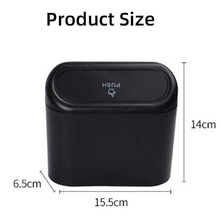 Car Dustbin Box Garbage Flip Lid Waterproof Recycling Bin Car Trash Can ...