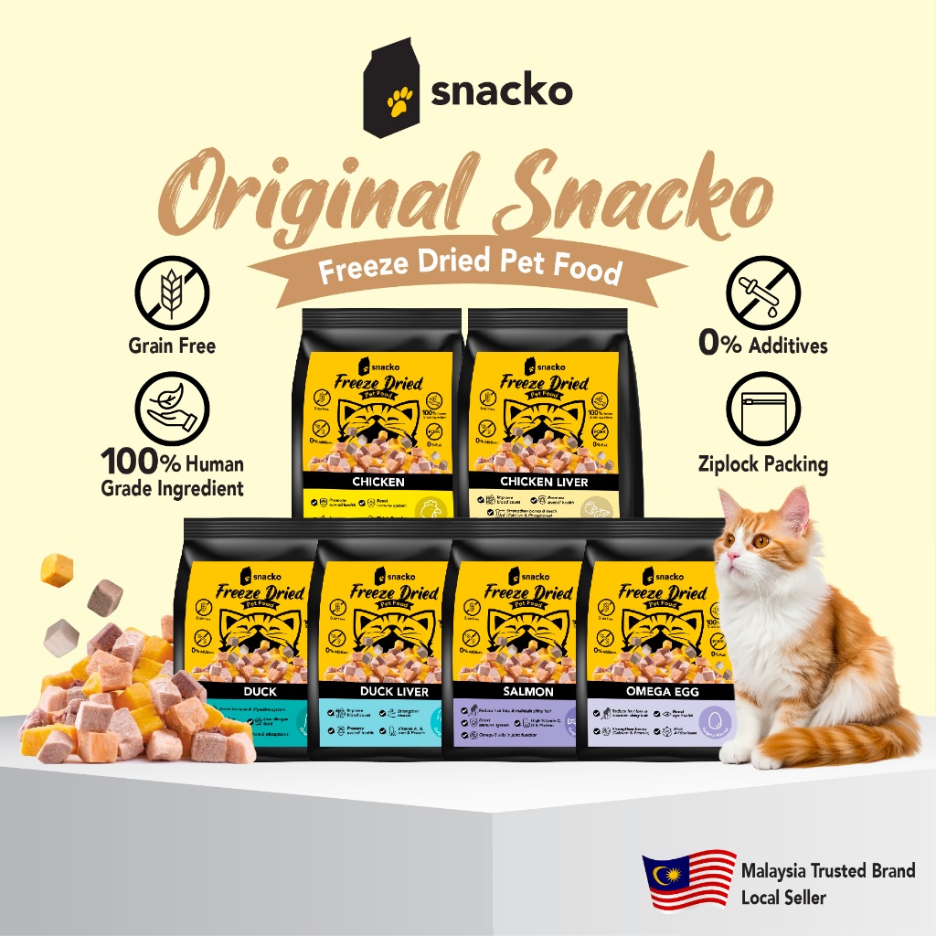 Snacko Original Series © | Freeze Dried Food Kucing Makanan Gemuk ...
