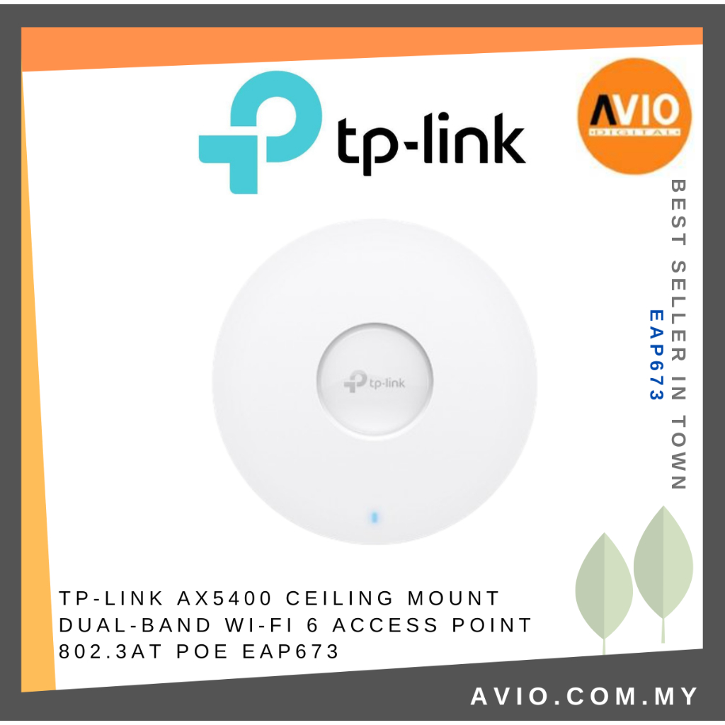 TP-LINK AX5400 Ceiling Mount Dual-Band Wi-Fi 6 Access Point 802.3at POE ...