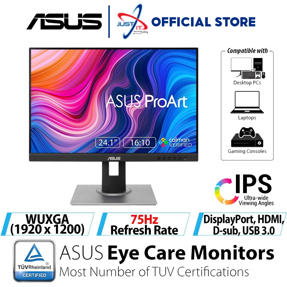 ASUS PROART PA248QV 24.1" MONITOR ( 24.1" IPS FHD / 5MS / 75HZ / VGA ...